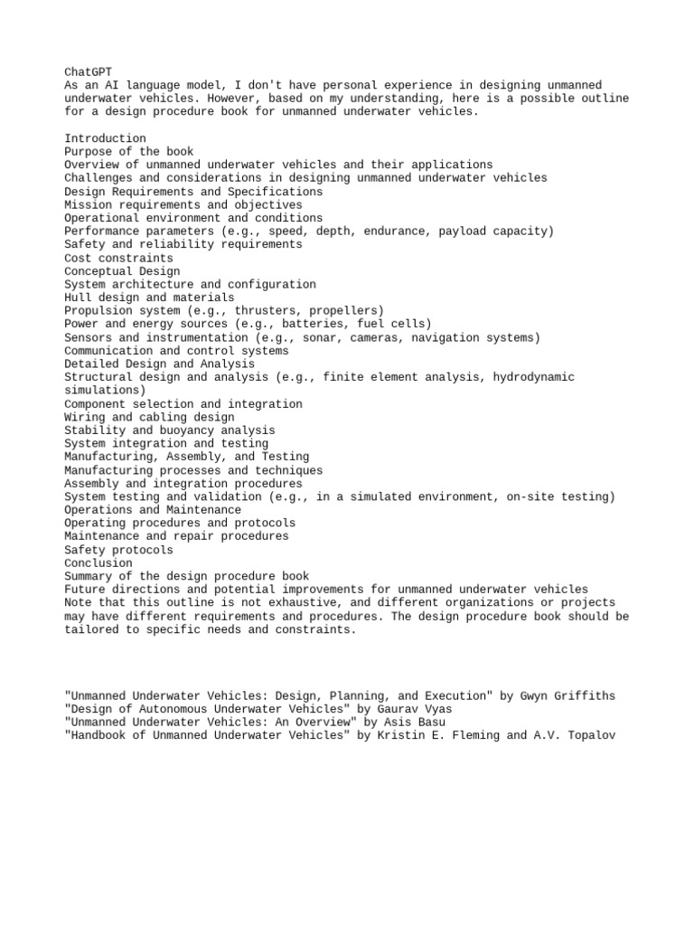 uuv design book | PDF