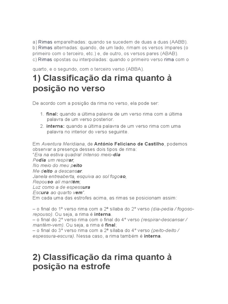 Rima | PDF | Rima | Fonema