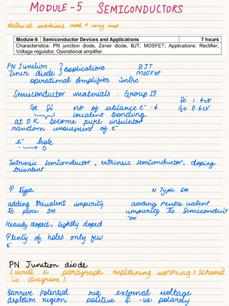 Module-5 Semiconductors | PDF | Rectifier | Diode