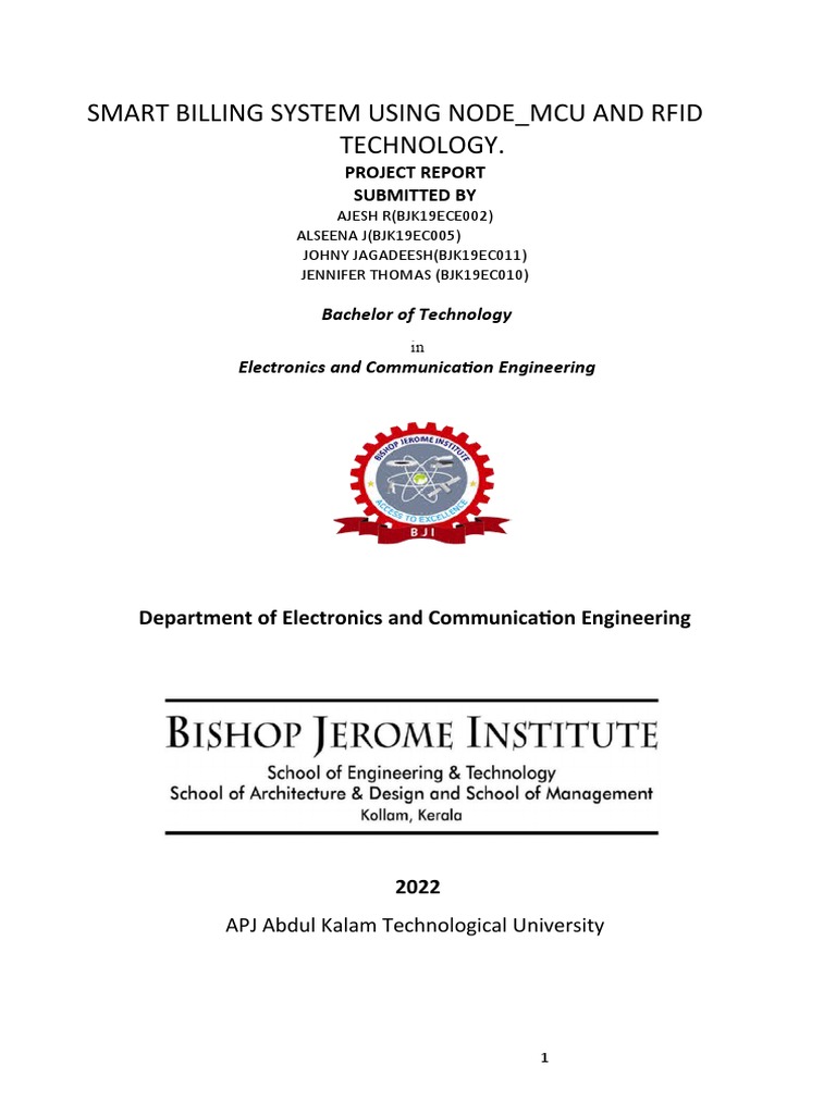 Smart Billing Cart | PDF | Radio Frequency Identification | Arduino