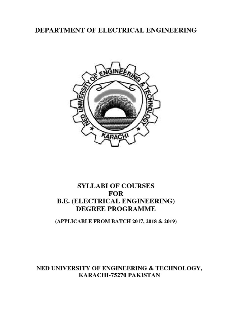 NEDUET Electrical Engineering Syllabus 2019 | PDF | Electrical Network | Matrix (Mathematics)