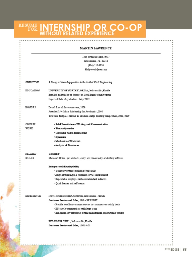 Civil Engineering Internship Resume | PDF