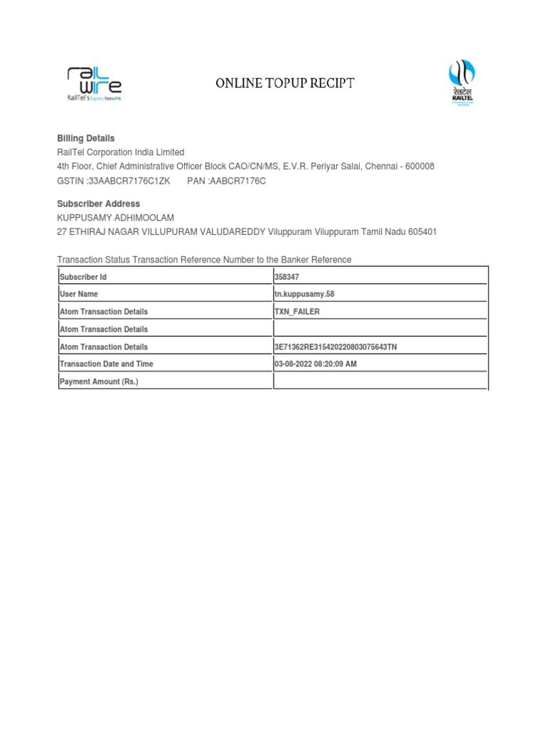 onlinetopupreceipt | PDF