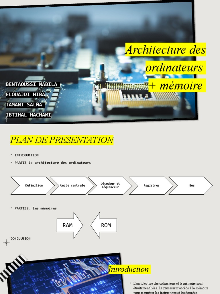 Architecture Des Ordinateurs,Les Memoires[1] | PDF | Microprocesseur | Mémoire (informatique)