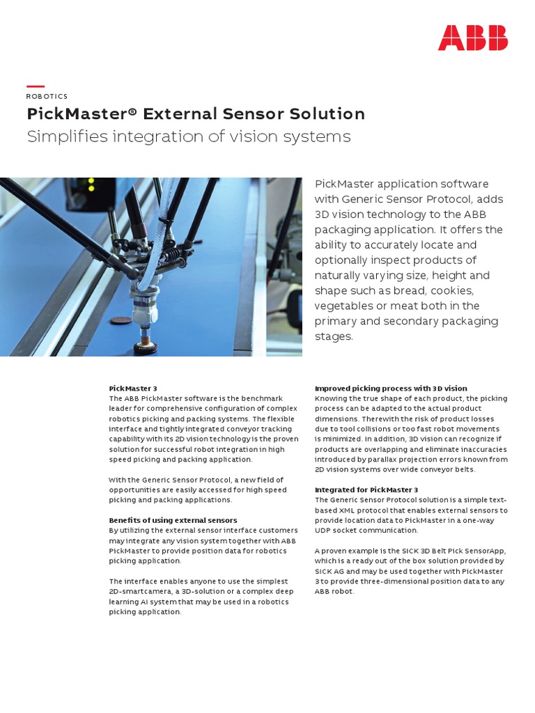 Pickmaster External Sensor Datasheet 9AKK107045A0348 Revb | PDF ...