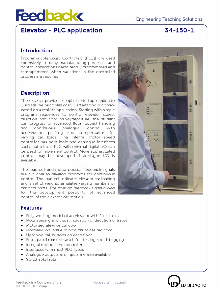 34-150-1_Datasheet_Elevator_09_2013 | PDF
