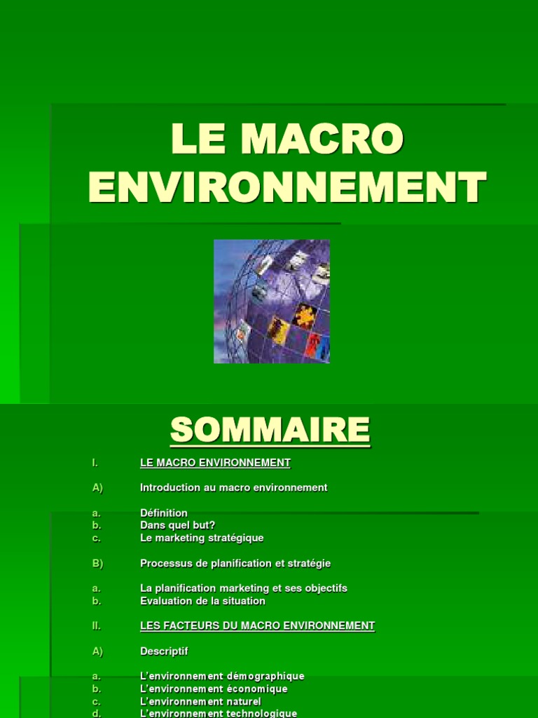 Presentation Macro-Environnement | PDF