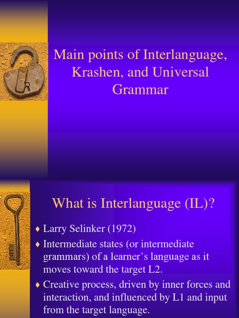 Main Points of Inter Language, Krashen, and | PDF | Second Language ...