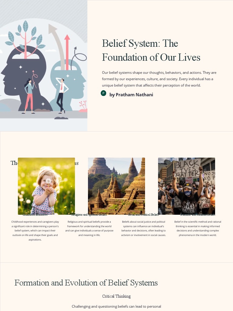 Belief System The Foundation of Our Lives | PDF | Thought | Experience