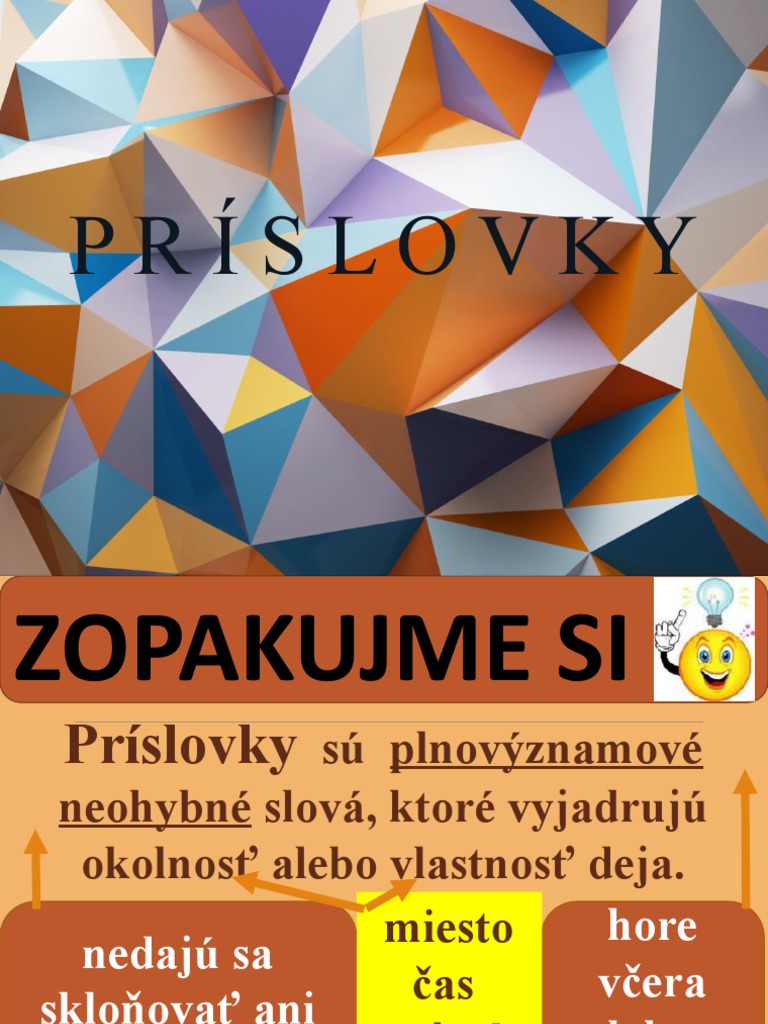 SJL6 Príslovky | PDF
