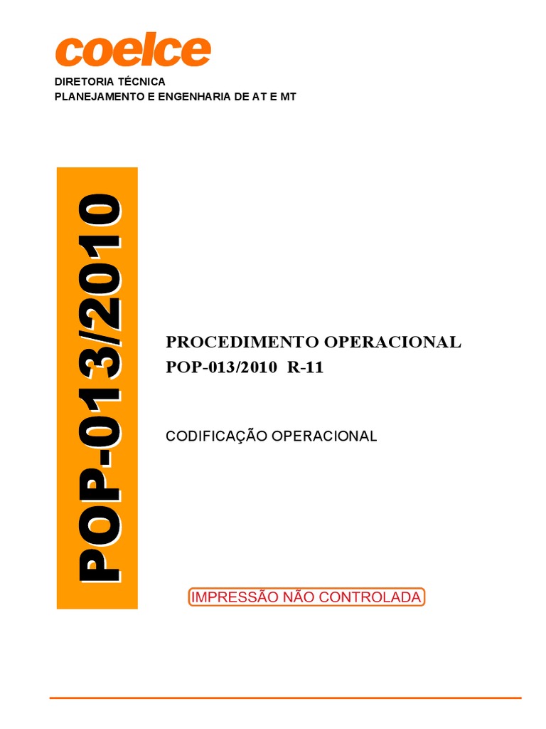 POP 013 2010 R 11 Codificação Operacional | PDF | Transmissão de ...