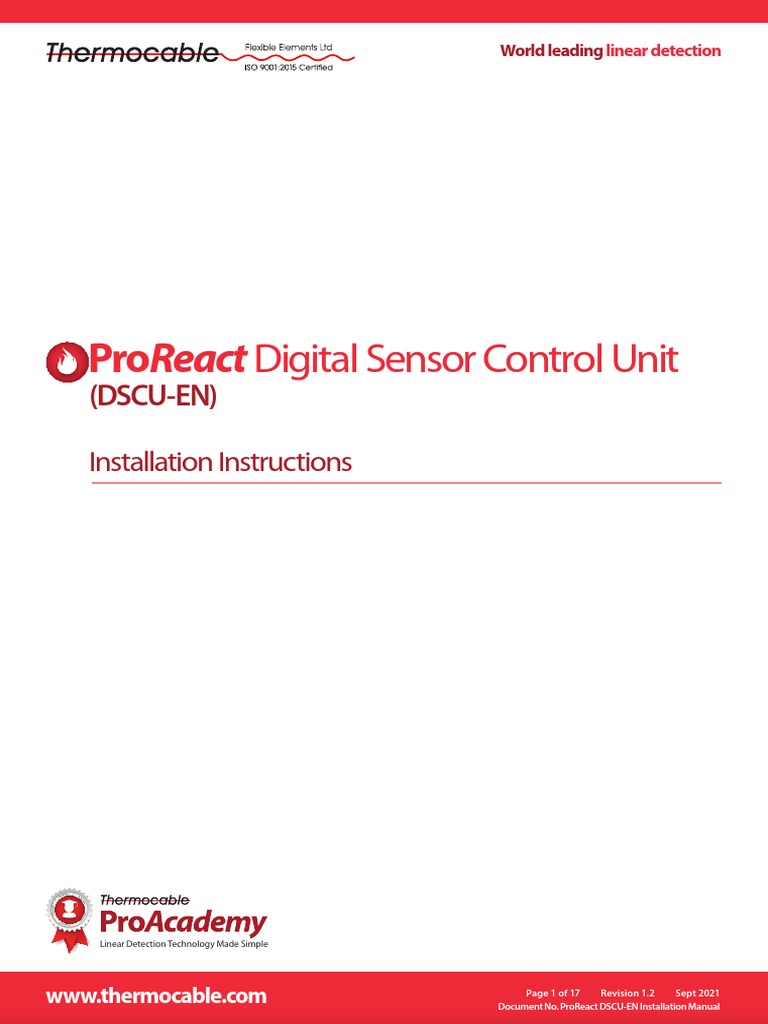 ProReact Digital Sensor Control Unit Installation Manual 2 | PDF ...