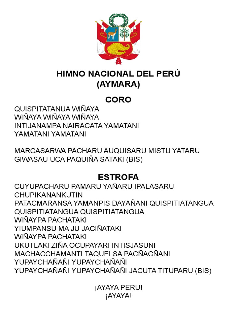 Himno Nacional Del Perú | PDF