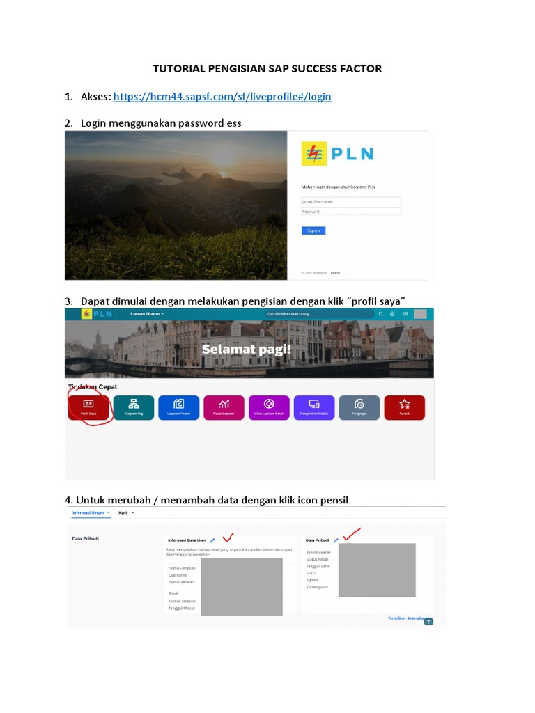 Tutorial Pengisian Sap Success Factor | PDF