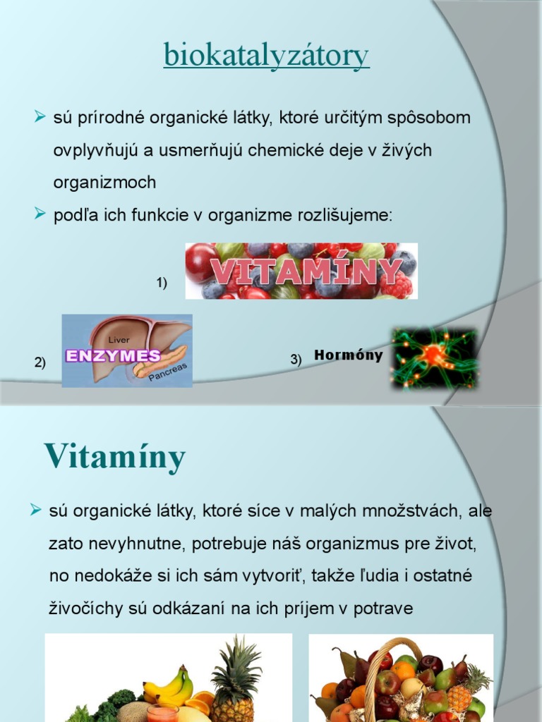Biokatalyzátory Vitamíny | PDF