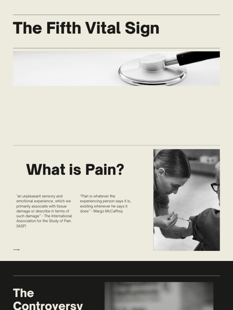 The Fifth Vital Sign | PDF | Pain | Experience