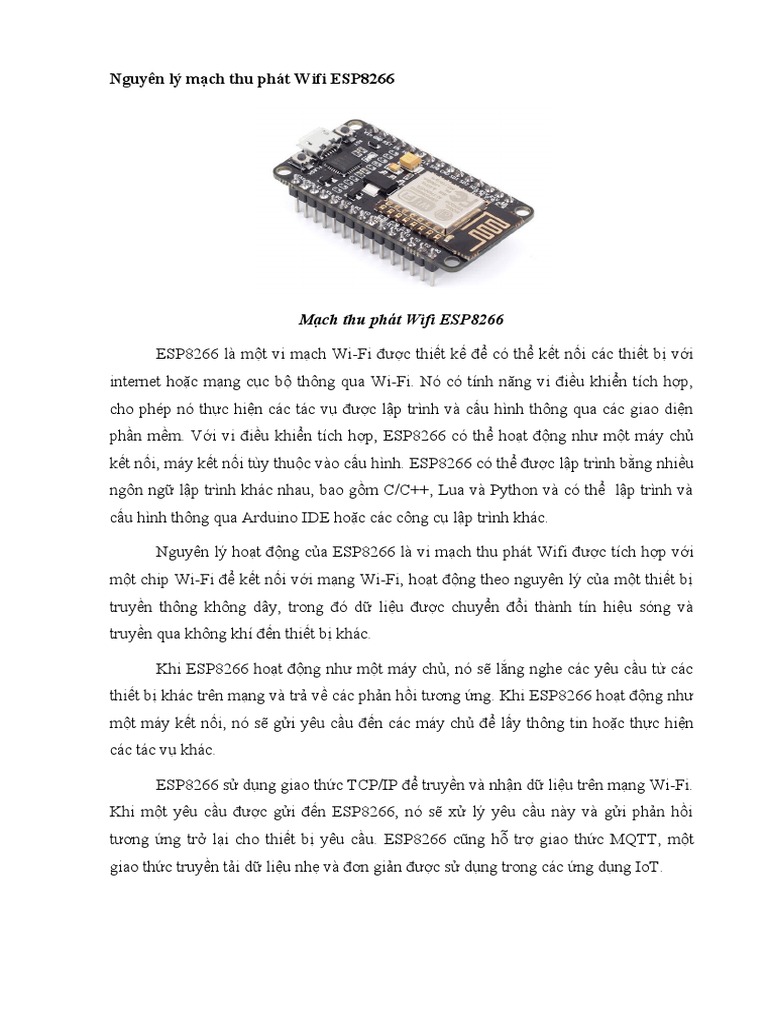 M CH Thu Phát Wifi ESP8266 | PDF