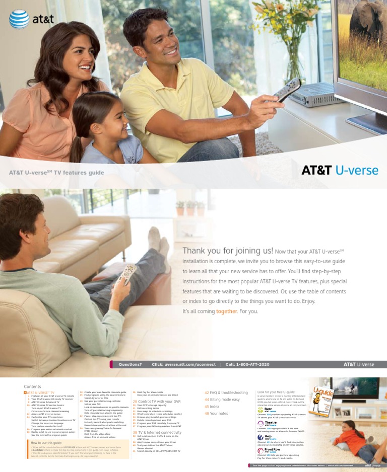 U-Verse Feature Guide | High Definition Television | Video On Demand