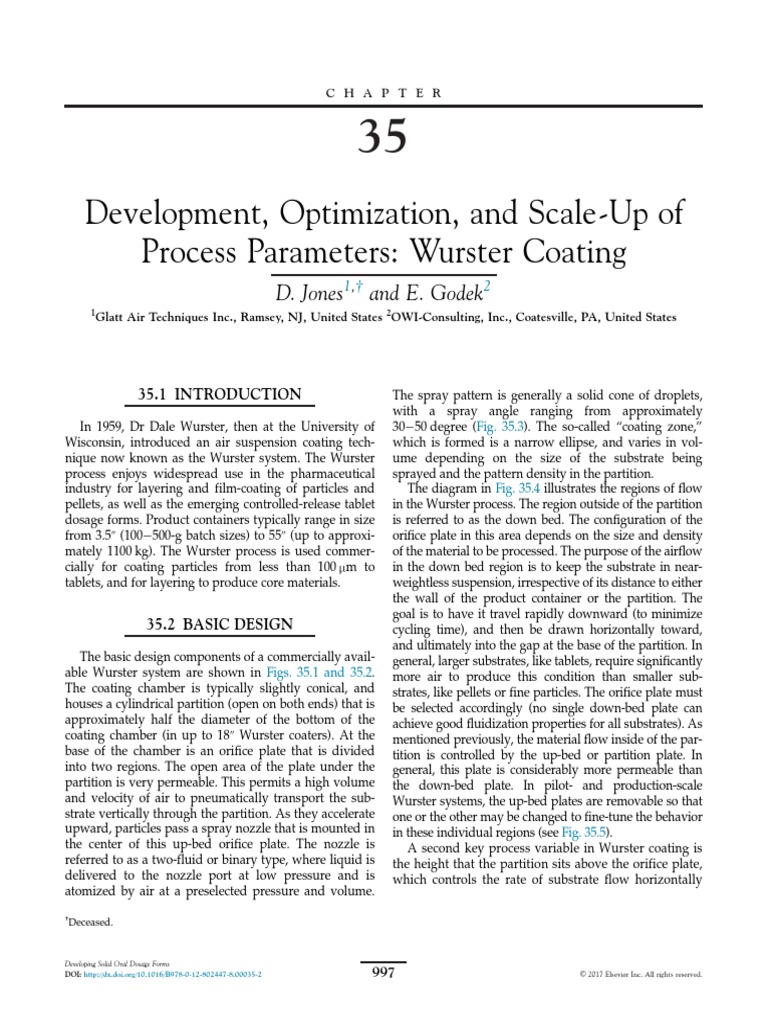 Devolpment, Optimization and Scale Up of Process Parameters. Chapter 35 | PDF | Tablet (Pharmacy ...