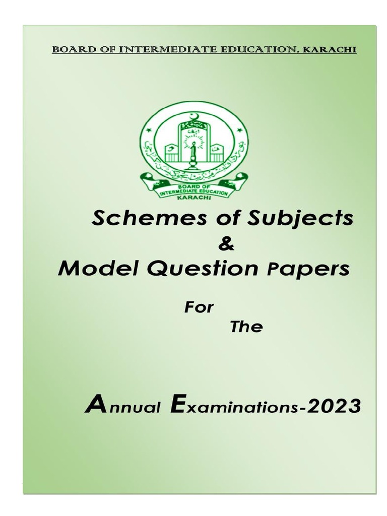 Exam Schemes & Model Papers | PDF | Multiple Choice