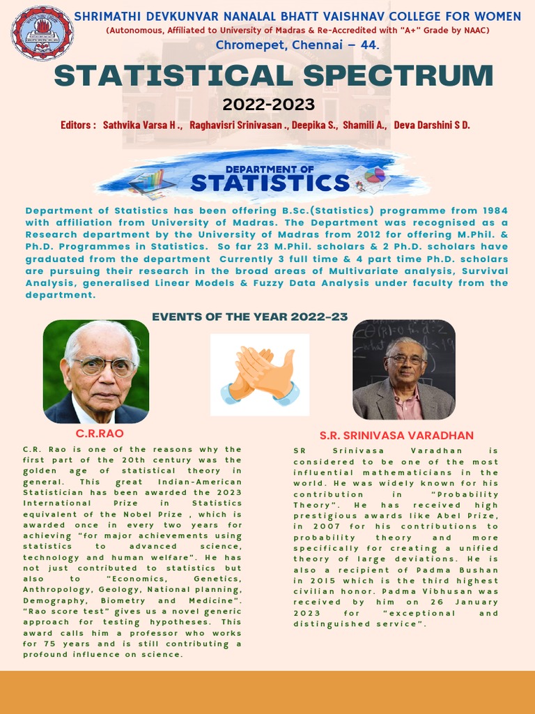 Department of Statistics Newsletter 2022-2023 | Download Free PDF ...