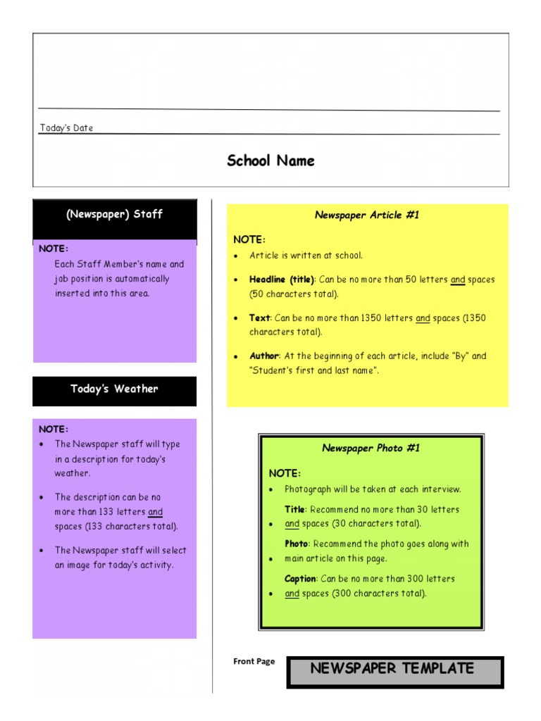 Newspaper Template 2 | PDF