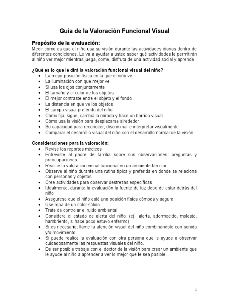 Guía de La Valoración Funcional Visual C | PDF | Percepción visual | Color