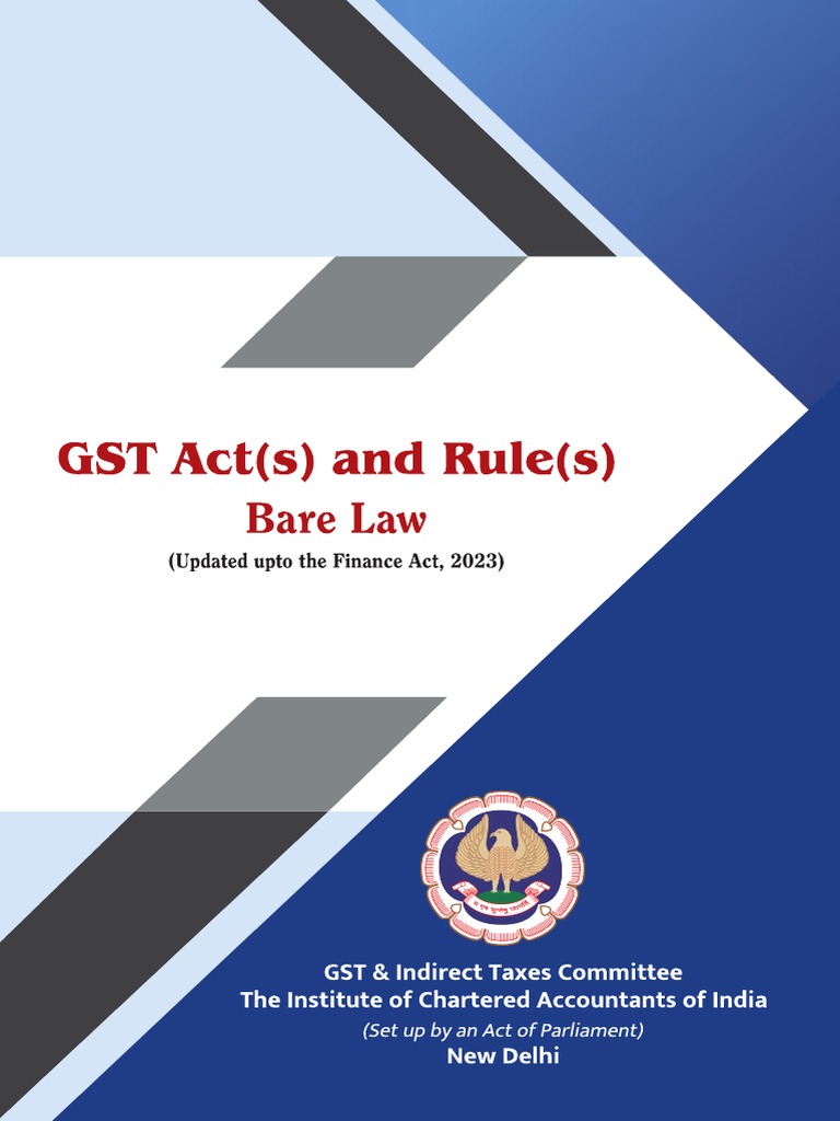 GST Act and Rules - Bare Law 2023 | PDF | Taxes | Legal Liability