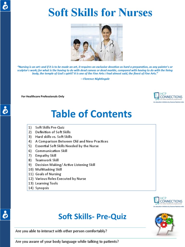 Soft Skills For Nurses | PDF