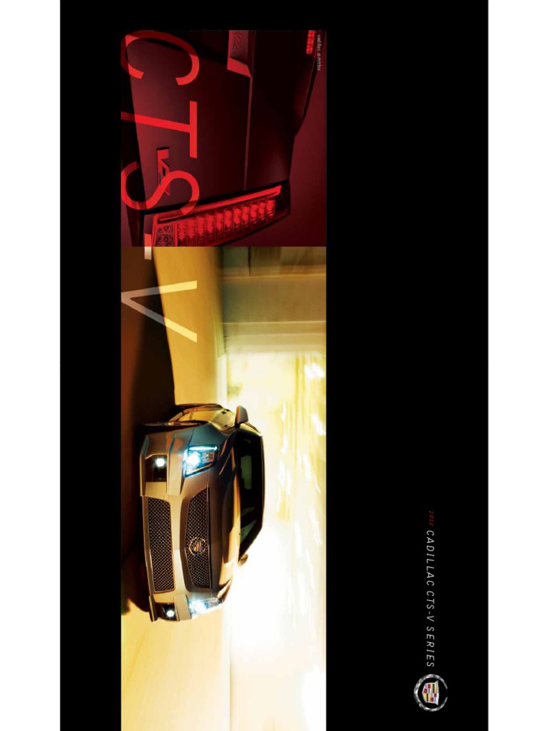 2012 Cadillac CTS V Brochure | PDF | Car Body Styles | Wheeled Vehicles