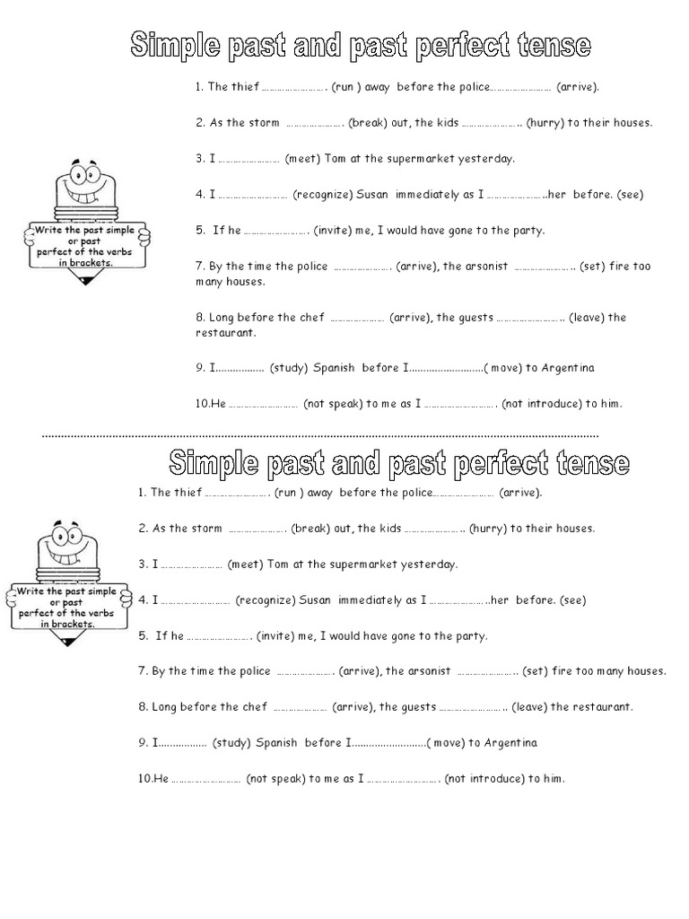 Simple Past Past Perfect Tests - 73736 | PDF