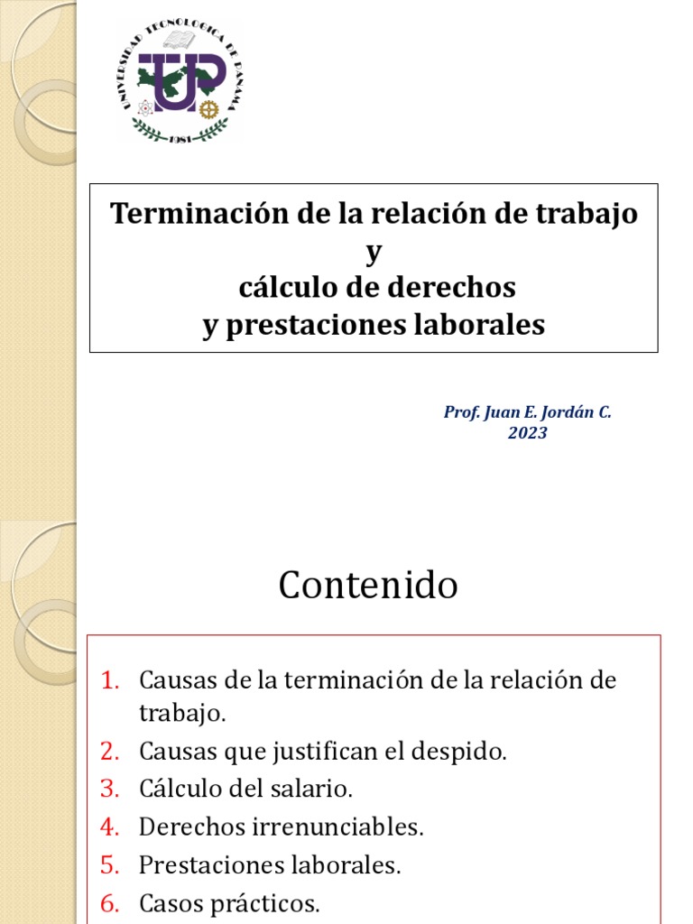 Terminación de La Relación Laboral y Cálculo de Prestaciones | PDF