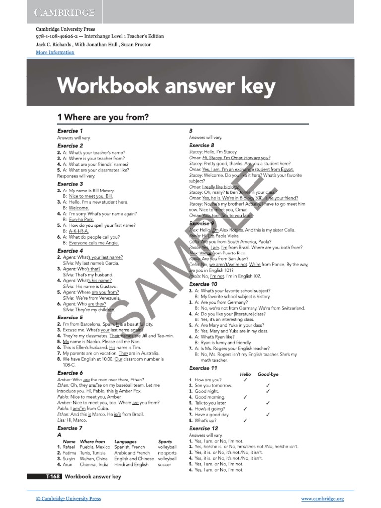Respuestas Workbook | PDF Respuestas Workbook | PDF