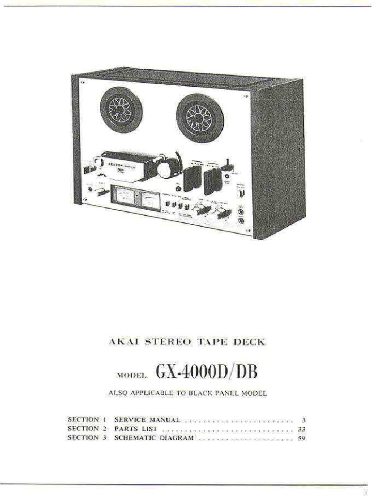 Akai Gx 4000d Service Manual | PDF
