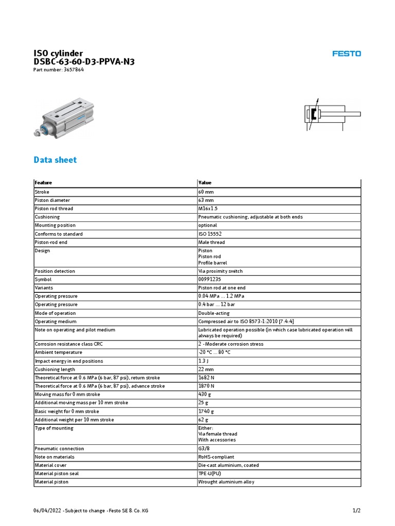 Datasheet | PDF | Piston | Machines