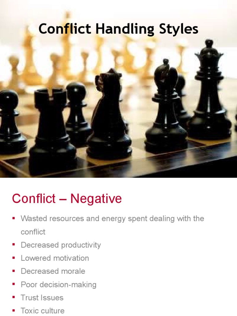Conflict Handling Styles Final | PDF | Decision Making | Negotiation