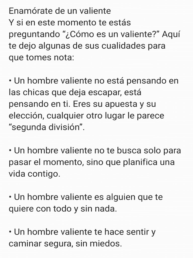 Enamórate de Un Valiente | PDF