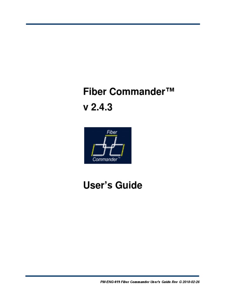 PM-ENG-019 Fiber Commander Users Guide Rev G | PDF