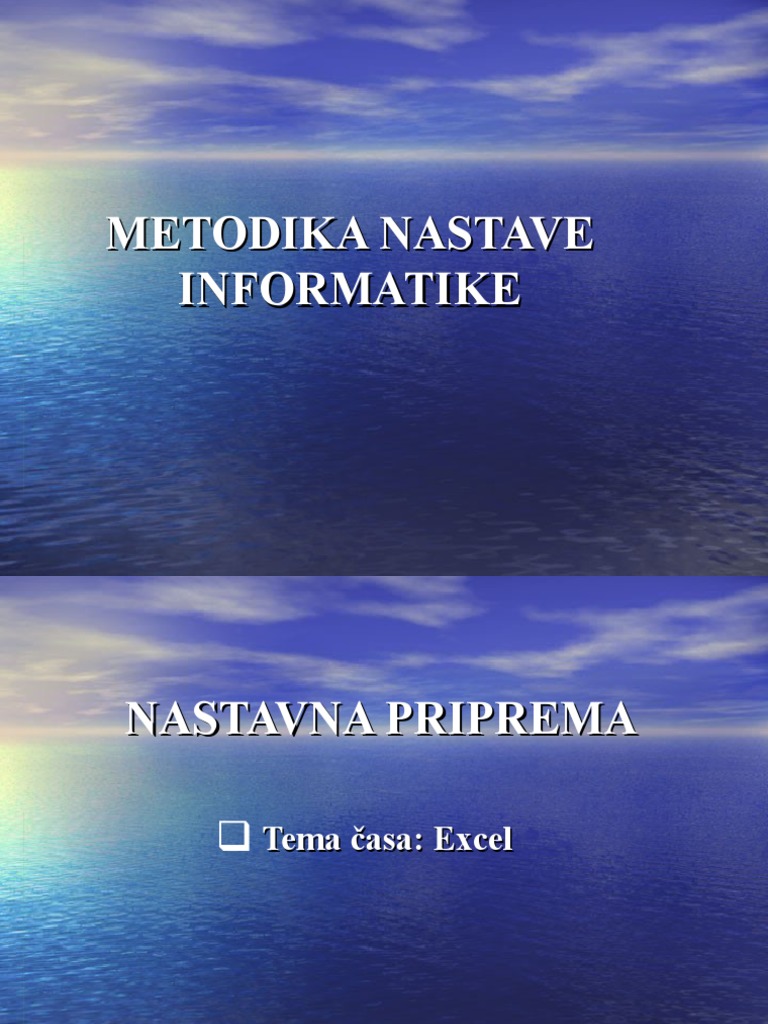 Metodika Nastave Informatike | PDF