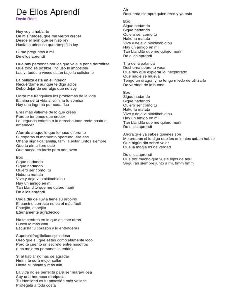 De Ellos Aprendí | PDF