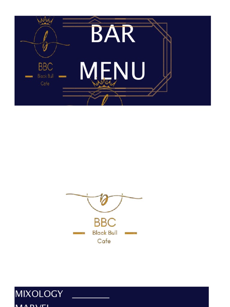 BBC & Food Menu Updated | PDF | Cocktails | Alcoholic Drinks