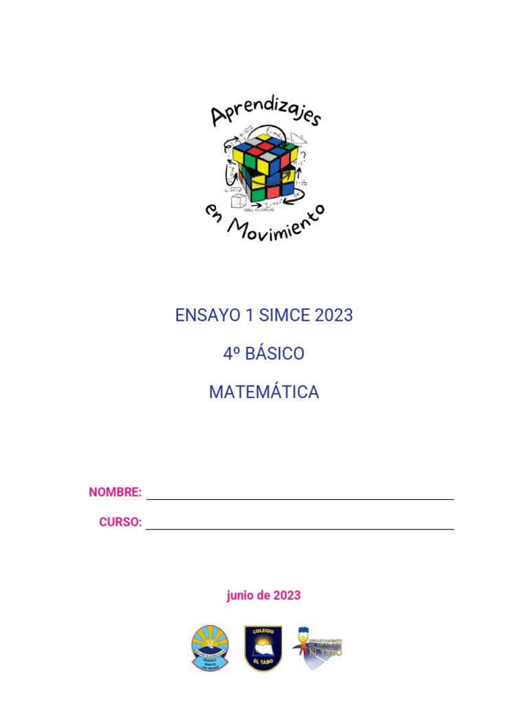 Ensayo 1 Cuarto | PDF | Formas geométricas | Geometría