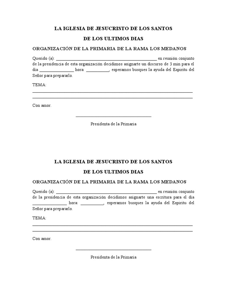 Formato Discurso Primaria | PDF