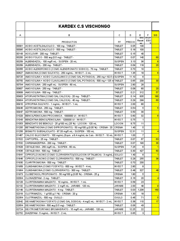 Kardex Junio 2023 | PDF | Especialidades Medicas | Inmunología