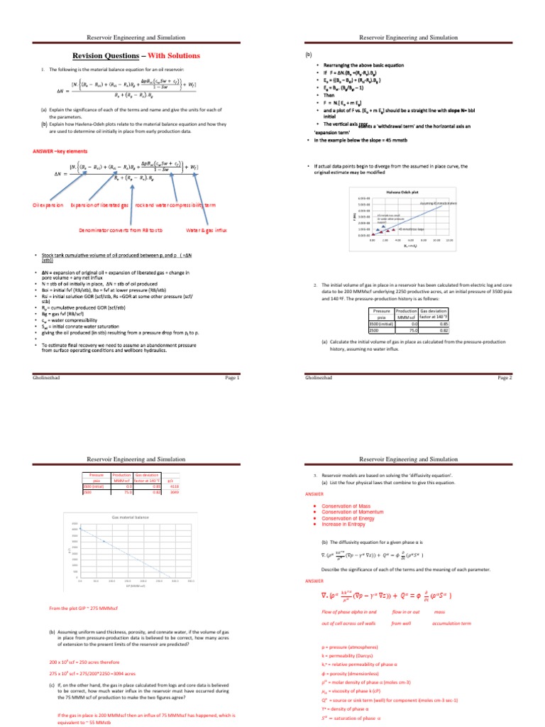 Reservoir Engineering and Simulation | PDF | Petroleum Reservoir | Gases