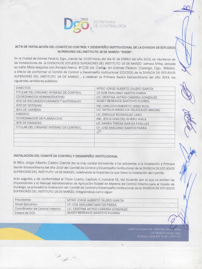 Acta de Comite Scan | PDF