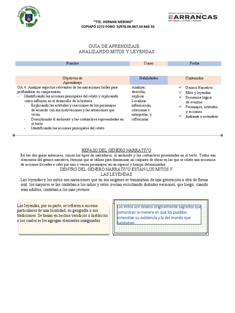 Guia Mito | PDF | Narración