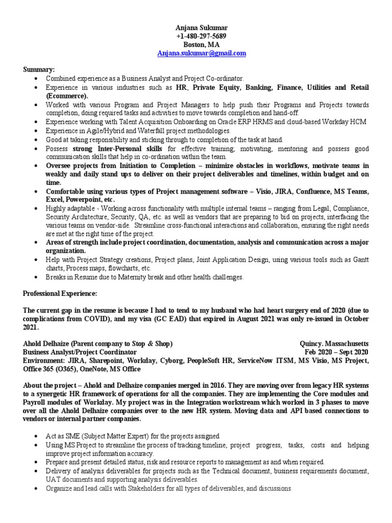 Dice_Resume_CV_Anjana_Sukumar | PDF | Microsoft Sql Server | Software Development