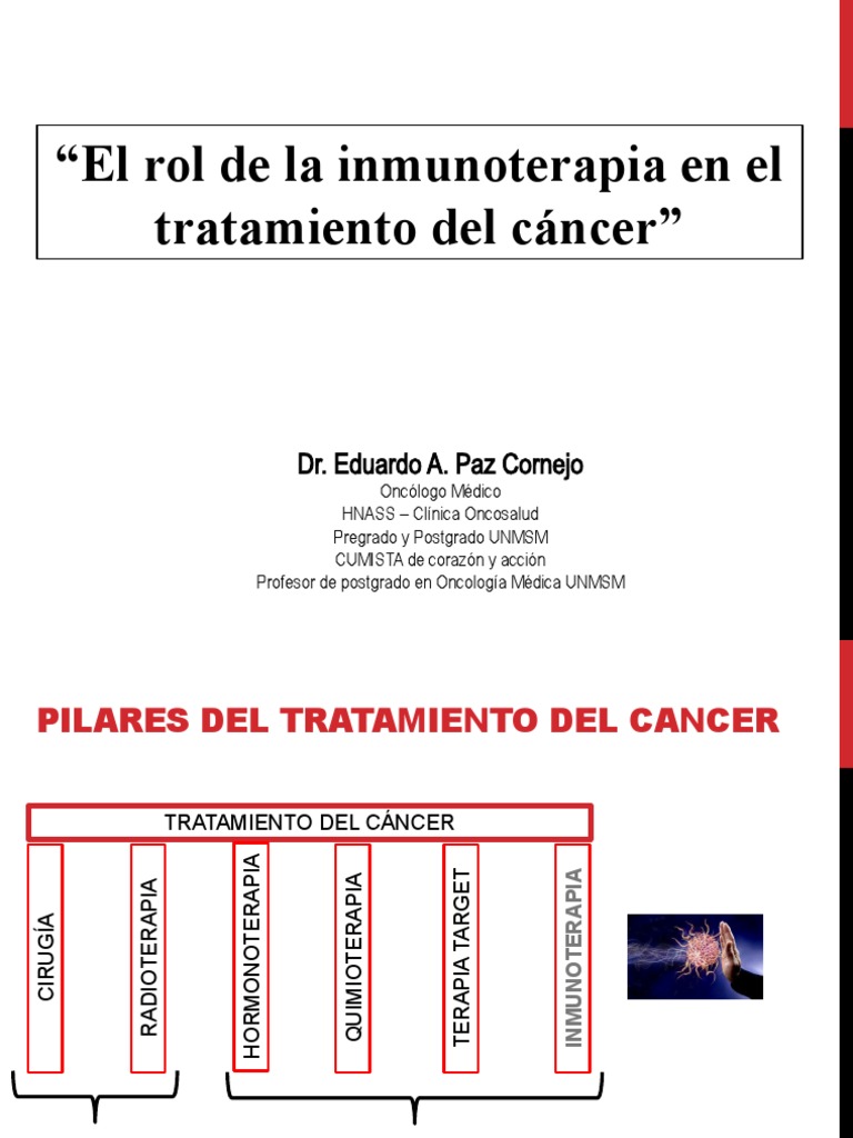 El Rol de La Inmunoterapia en El Tratamiento Del Cáncer v09.06.2020 | Descargar gratis PDF ...
