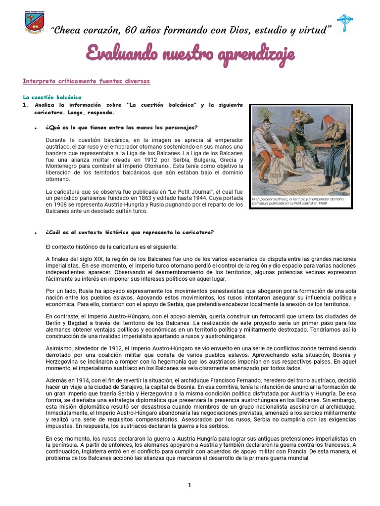 Ficha de Trabajo - La Primera Guerra Mundial - Trabajo Grupal | PDF ...